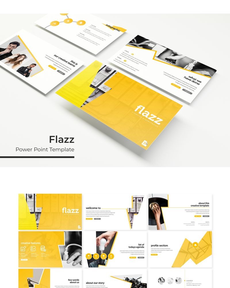 Flazz PowerPoint template #96167 - TemplateMonster