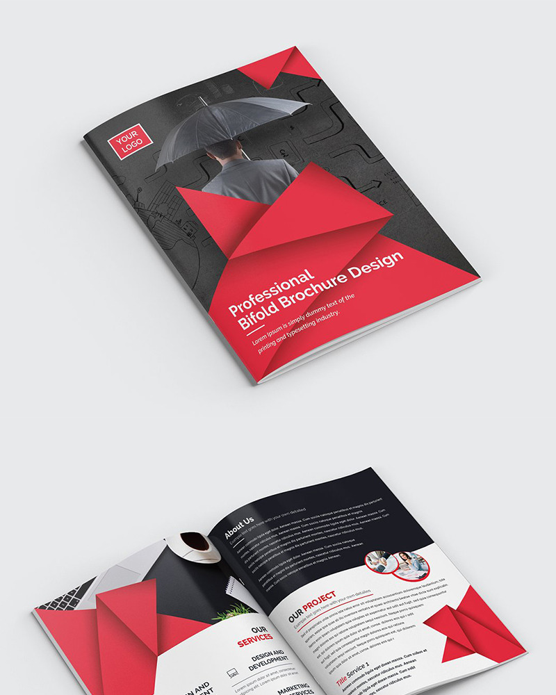 Origami Bifold Brochure - Corporate Identity Template