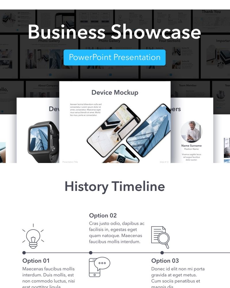 Business Showcase PowerPoint template - TemplateMonster