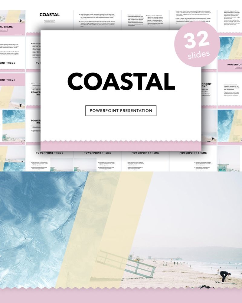 Coastal PowerPoint template #96346 - TemplateMonster