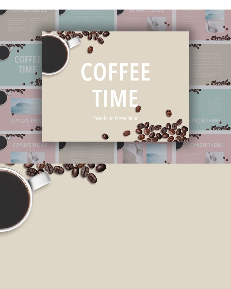 Coffee Time PowerPoint template #96345 - TemplateMonster