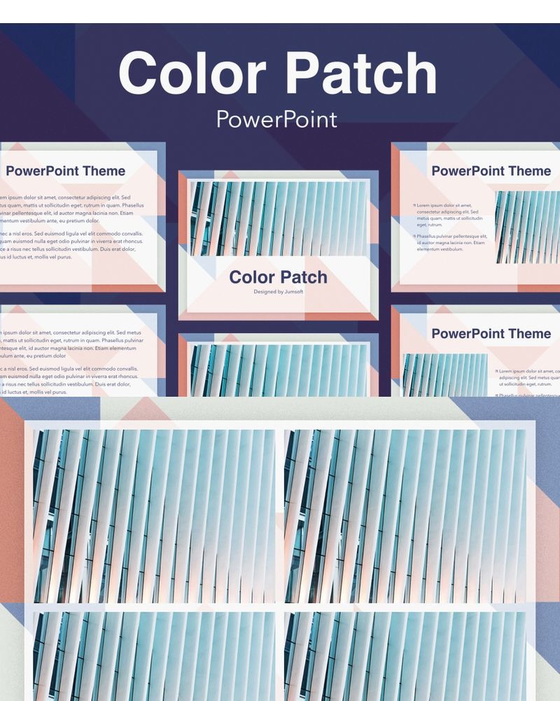 Color Patch PowerPoint template #96342 - TemplateMonster
