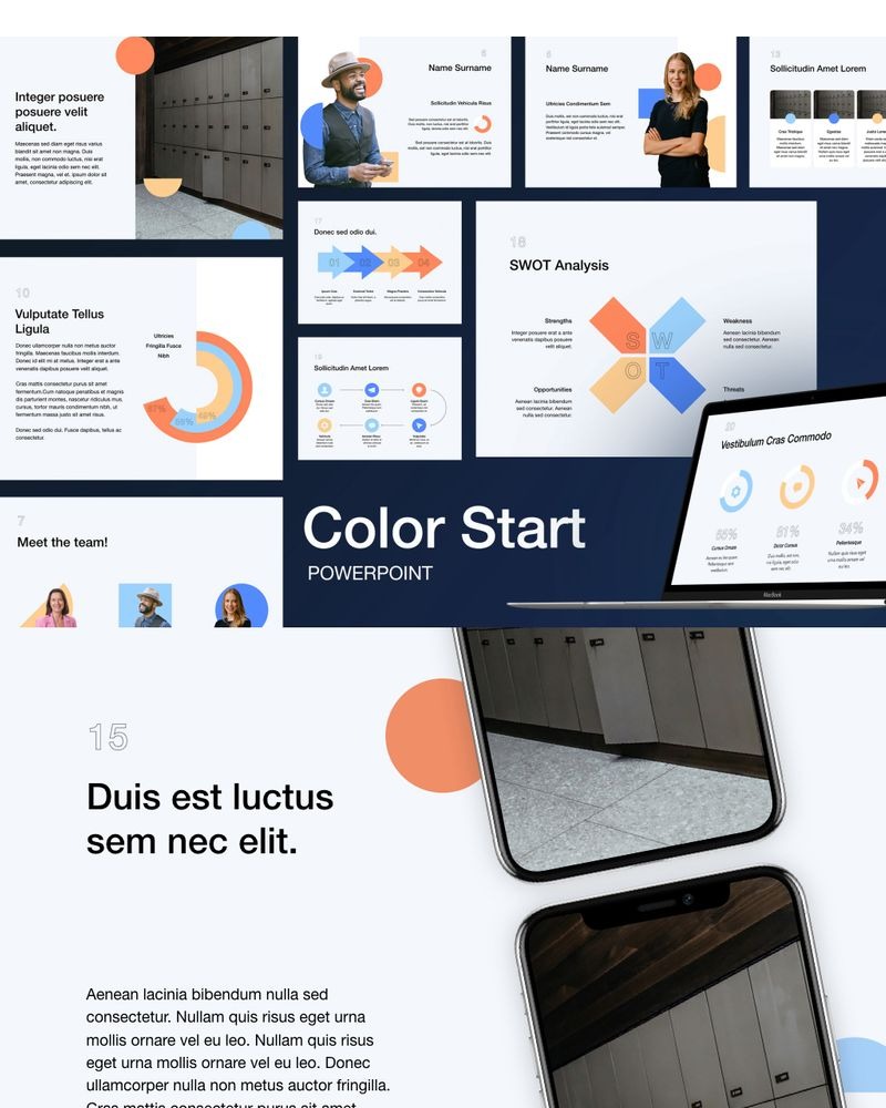 Color Start PowerPoint template #96340 - TemplateMonster