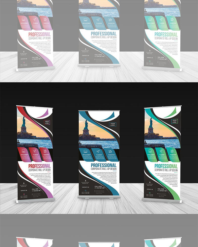 Modern Roll-up Banner - Corporate Identity Template