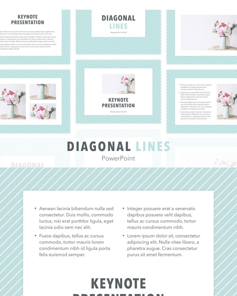 Diagonal Lines PowerPoint template #96578 - TemplateMonster