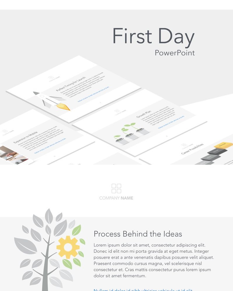 First Day PowerPoint template #96596 - TemplateMonster