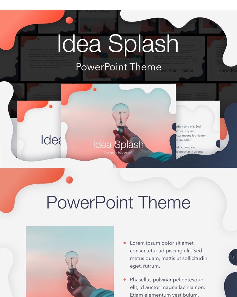 Idea Splash PowerPoint template #96599 - TemplateMonster