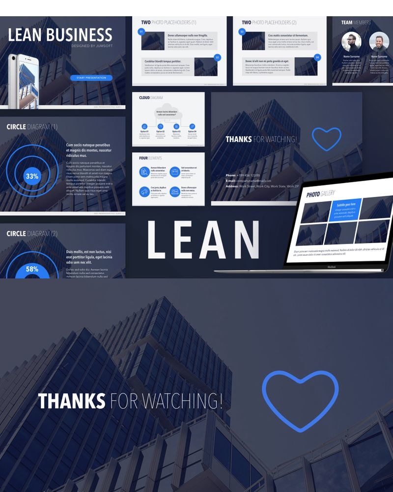 Lean PowerPoint template #96593 - TemplateMonster