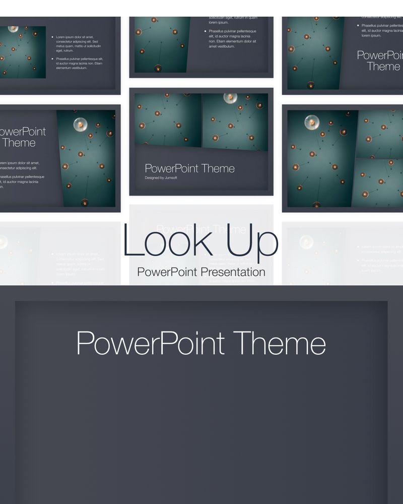 Look Up PowerPoint template #96614 - TemplateMonster