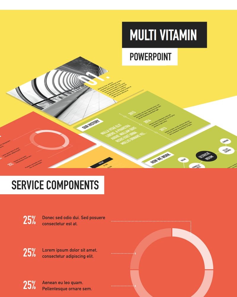Multi Vitamin PowerPoint template #96610 - TemplateMonster
