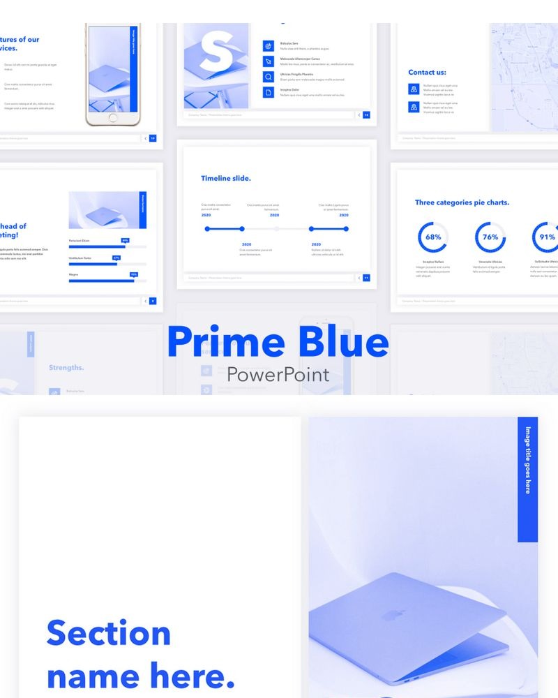 Prime Blue PowerPoint template #96693 - TemplateMonster