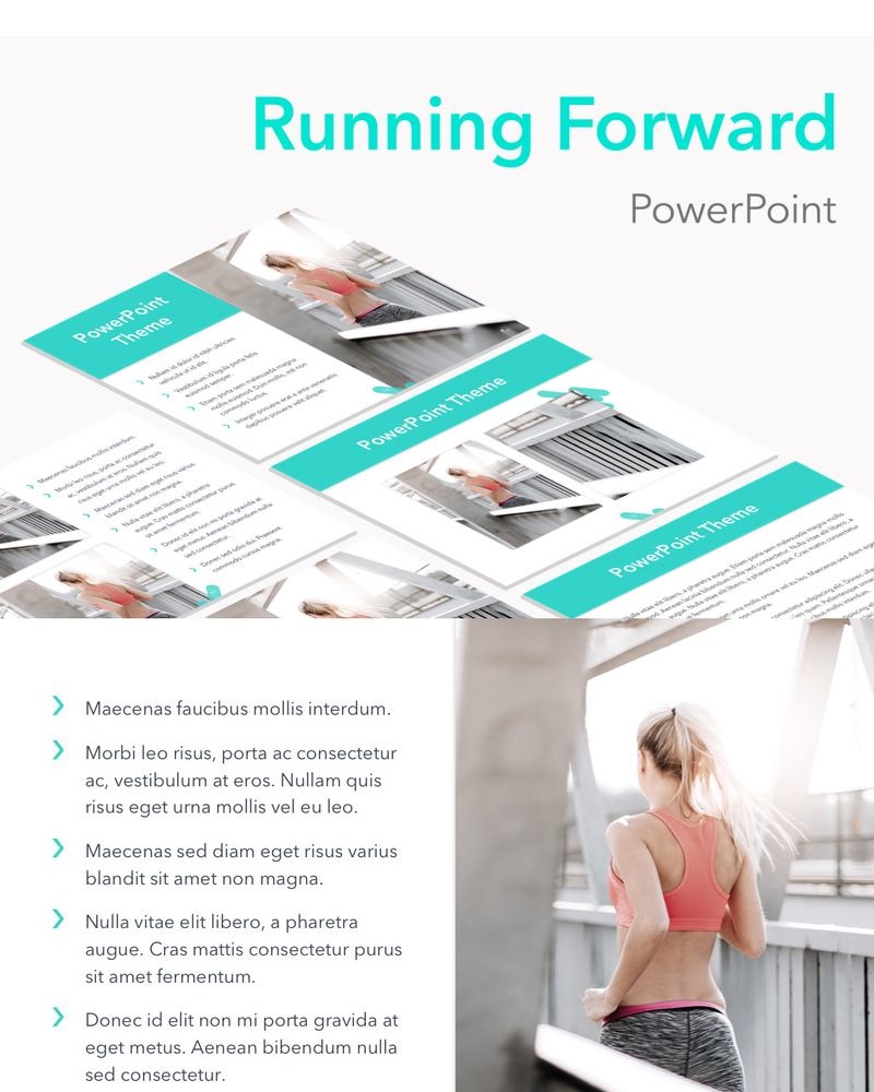 Running Forward PowerPoint template #96708 - TemplateMonster