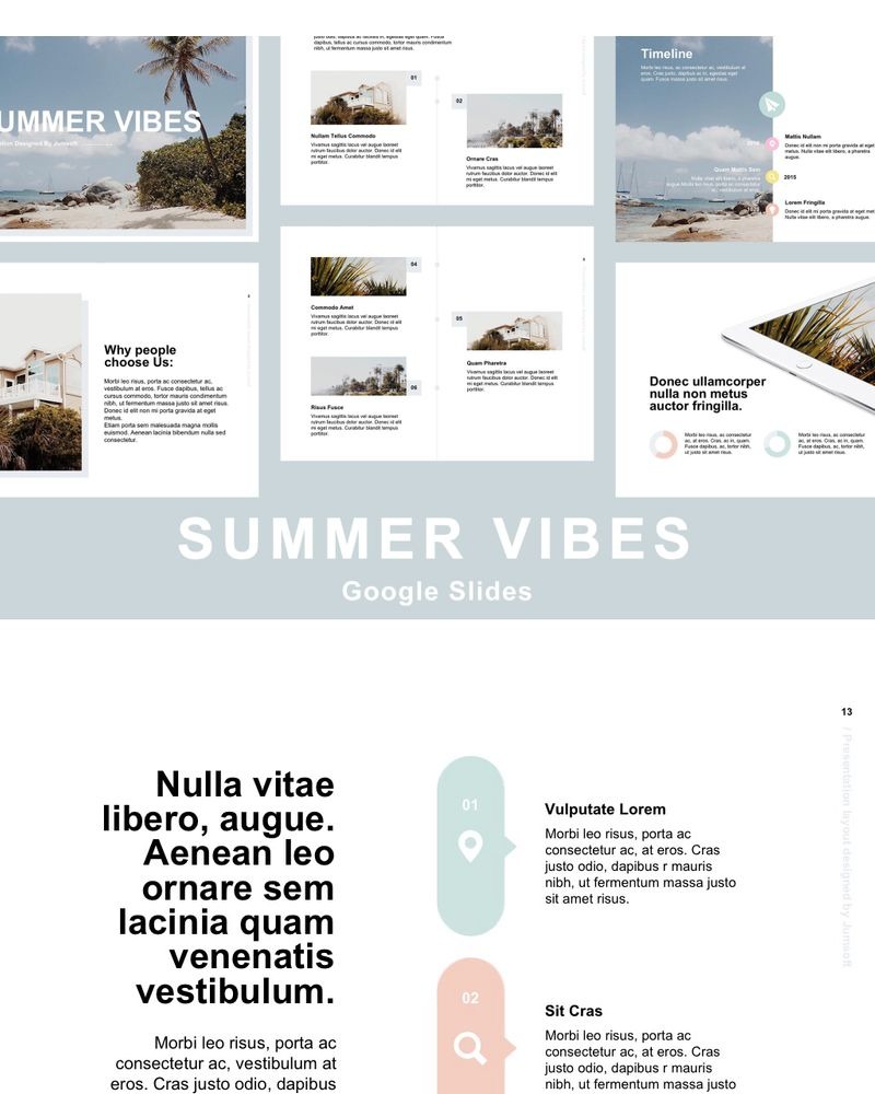 Summer Vibes Google Slides #96752 - TemplateMonster
