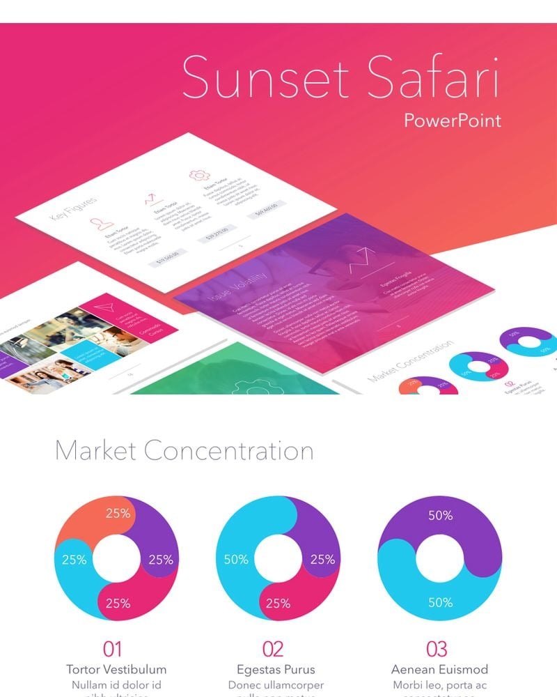 Sunset Safari PowerPoint template #96731 - TemplateMonster