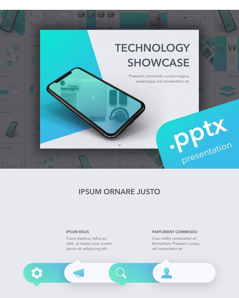 Technology Showcase PowerPoint template - TemplateMonster
