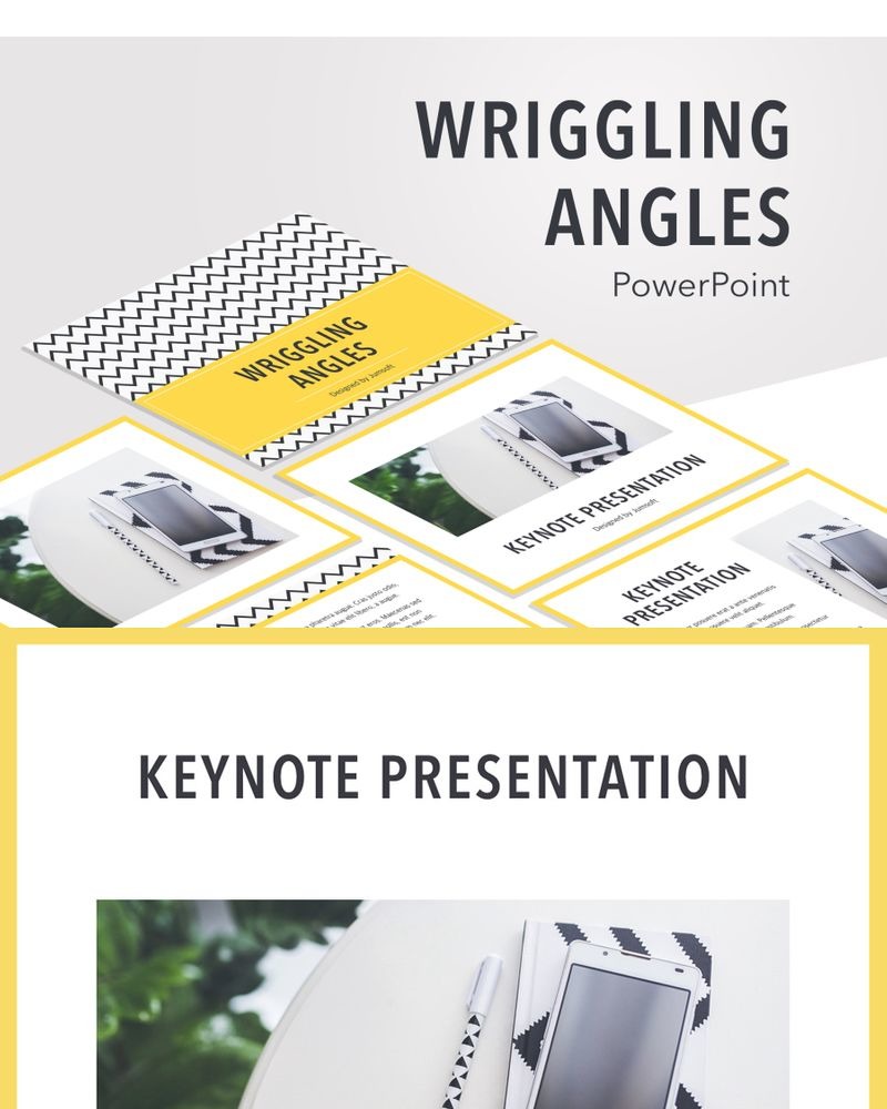 Wriggling Angles PowerPoint template - TemplateMonster