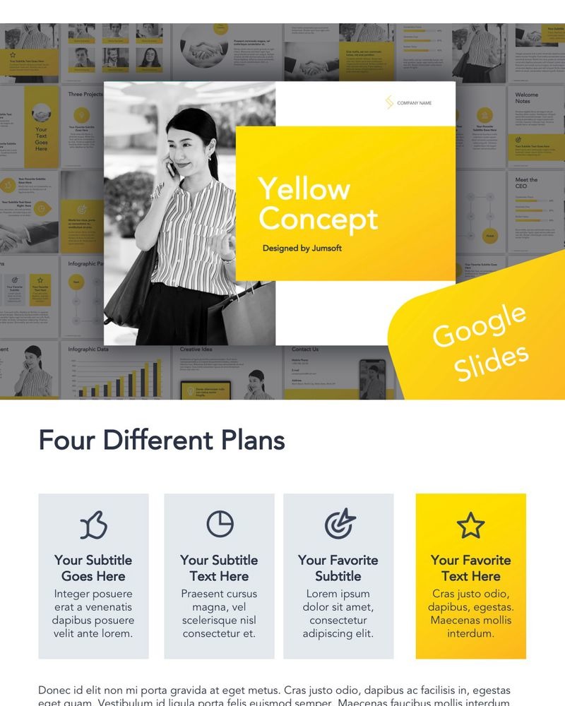 Yellow Concept Google Slides #96756 - TemplateMonster