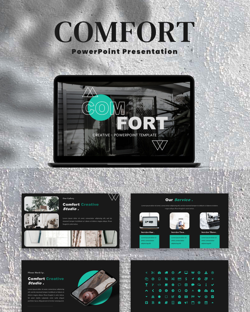 Comfort Presentation PowerPoint template - TemplateMonster