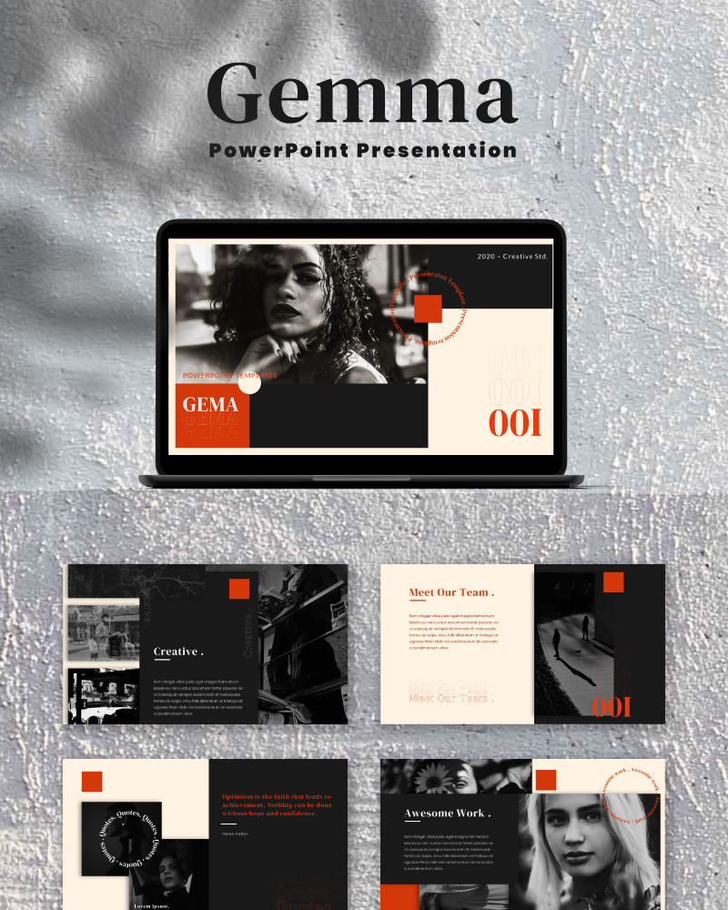 Gemma | Modèle PowerPoint créatif #96846 - TemplateMonster