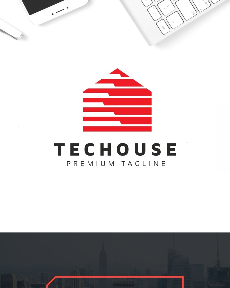 Tech House Logo Template #96871 - TemplateMonster