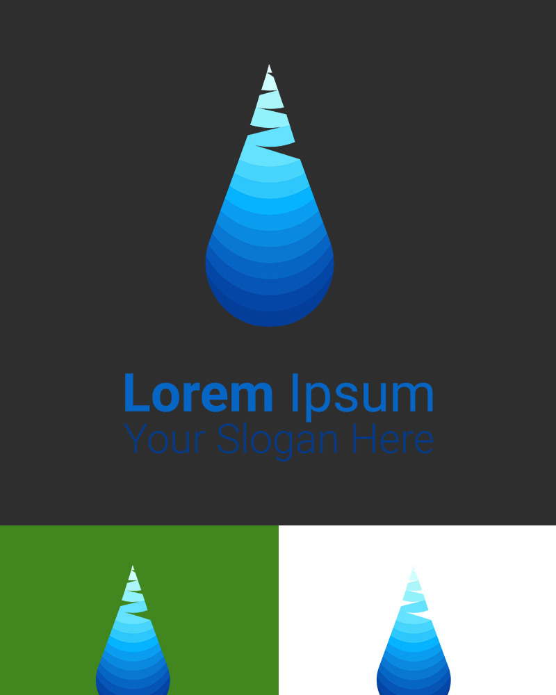 Blue Drop Logo Template #96924 - TemplateMonster
