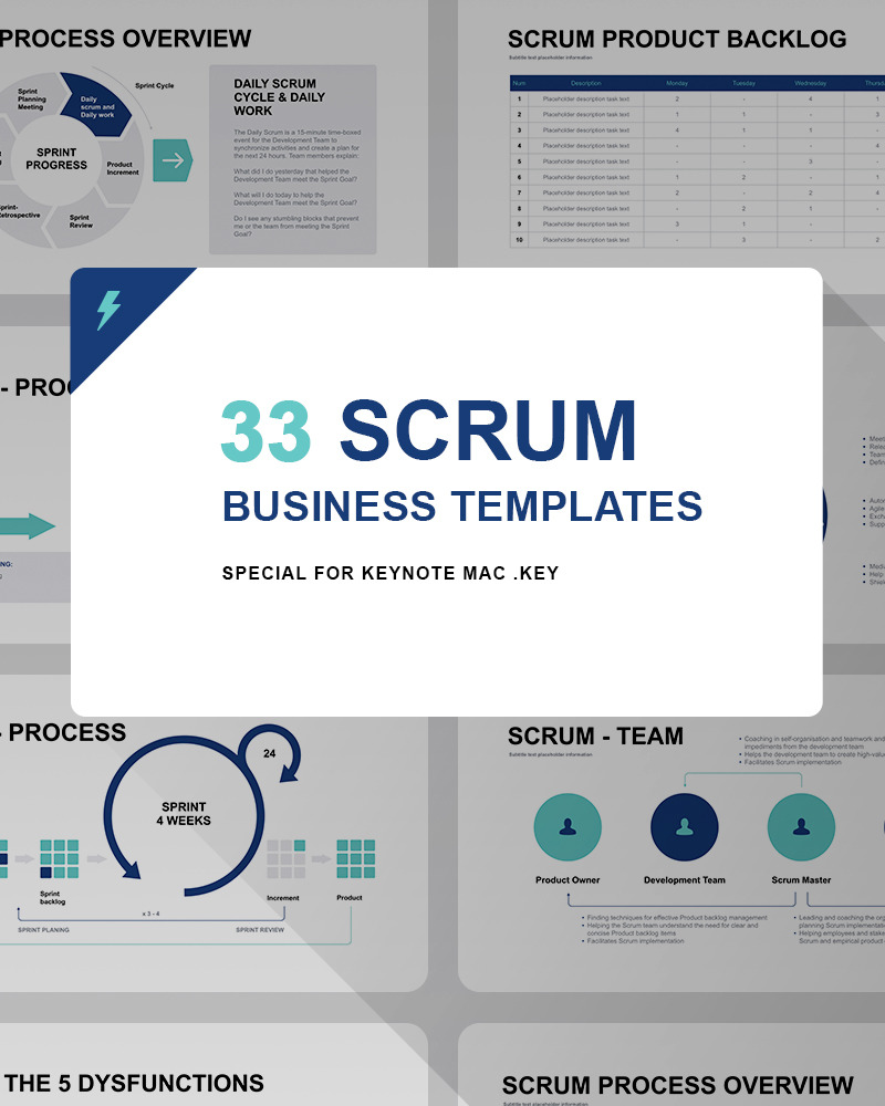Scrum Model - Keynote template #96986 - TemplateMonster