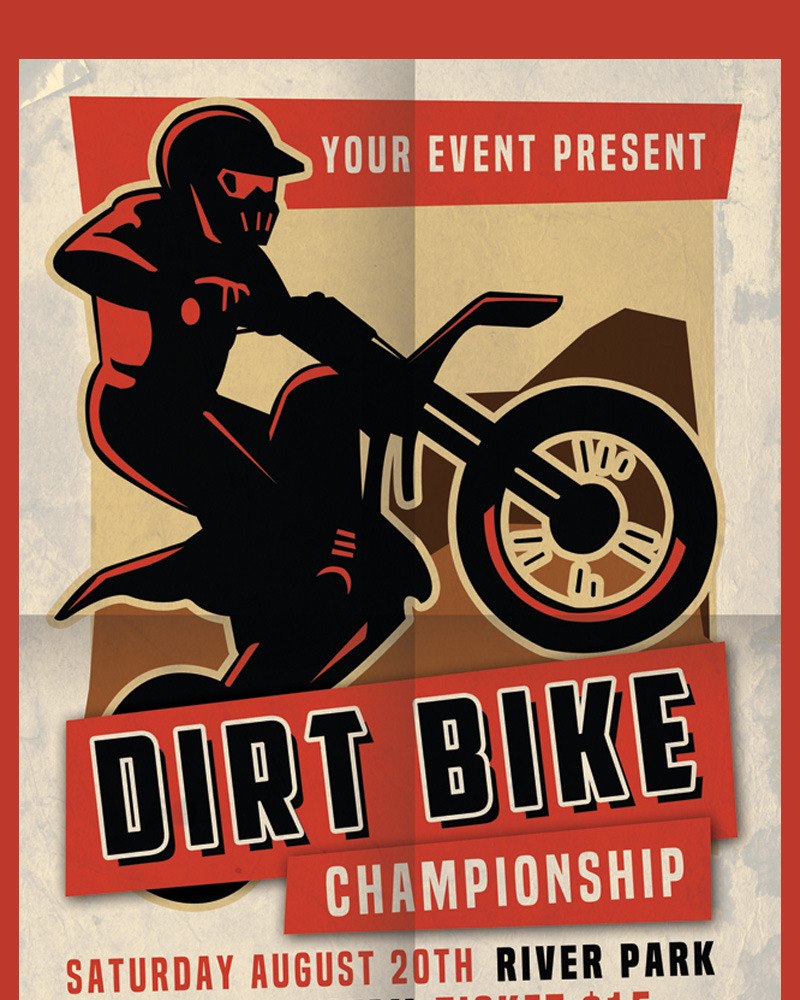 Dirt Bike Motorcross Championships Sports - Corporate Identity Template