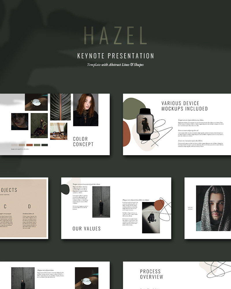 HAZEL - Keynote template #97002 - TemplateMonster