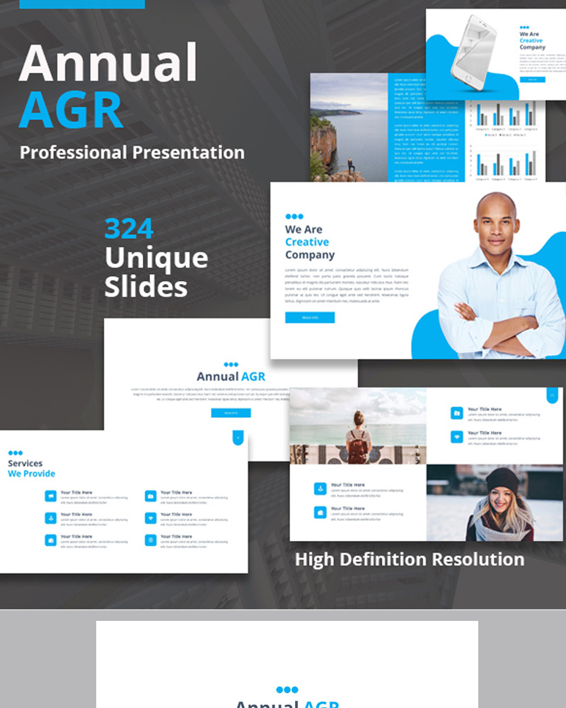 Annual AGR PowerPoint template #97175 - TemplateMonster