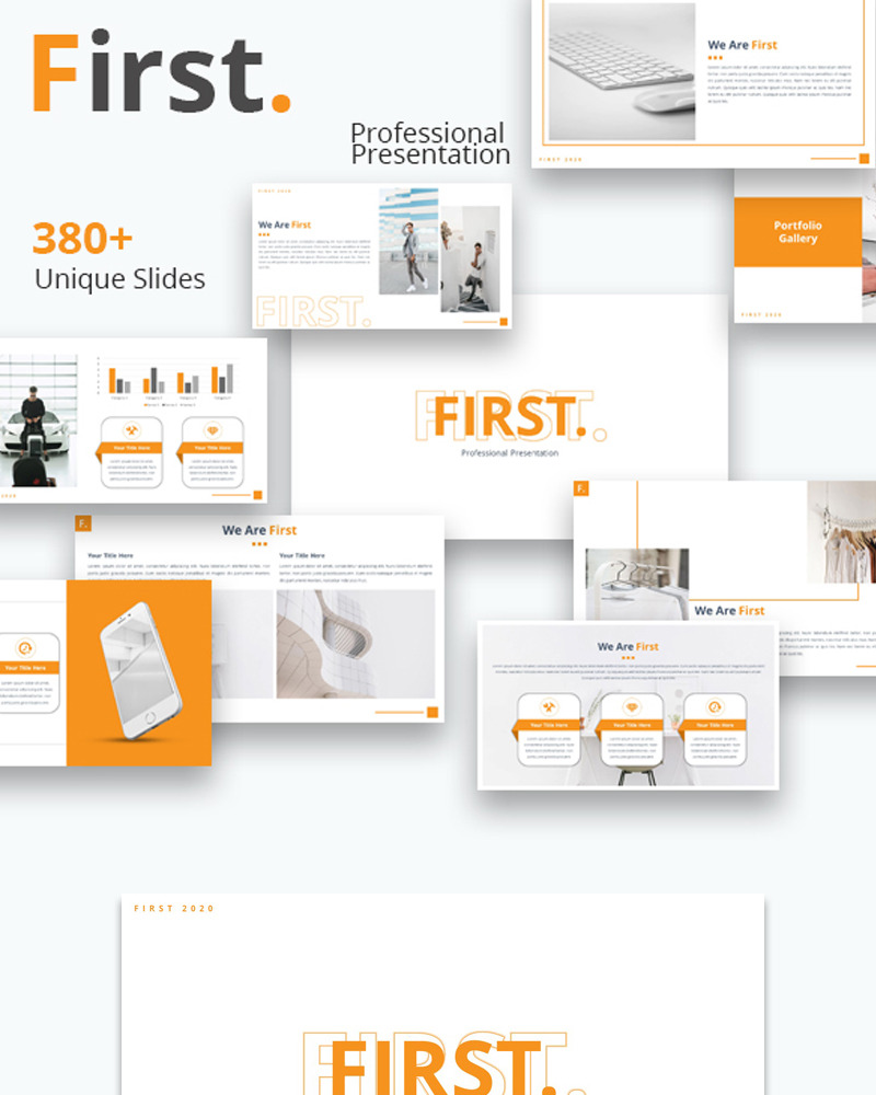 First Presentation PowerPoint template - TemplateMonster