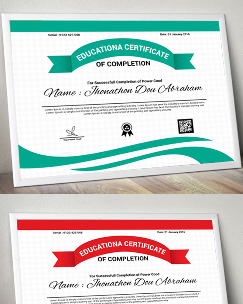 Identity page Certificate Template #97147 - TemplateMonster