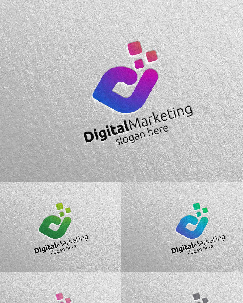 Digital Marketing Financial Advisor Design 53 Logo Template
