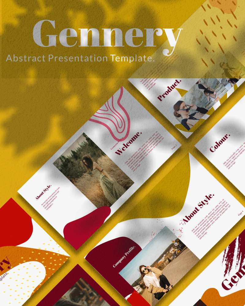 Gennery - Colourful Google Slides #97226 - TemplateMonster