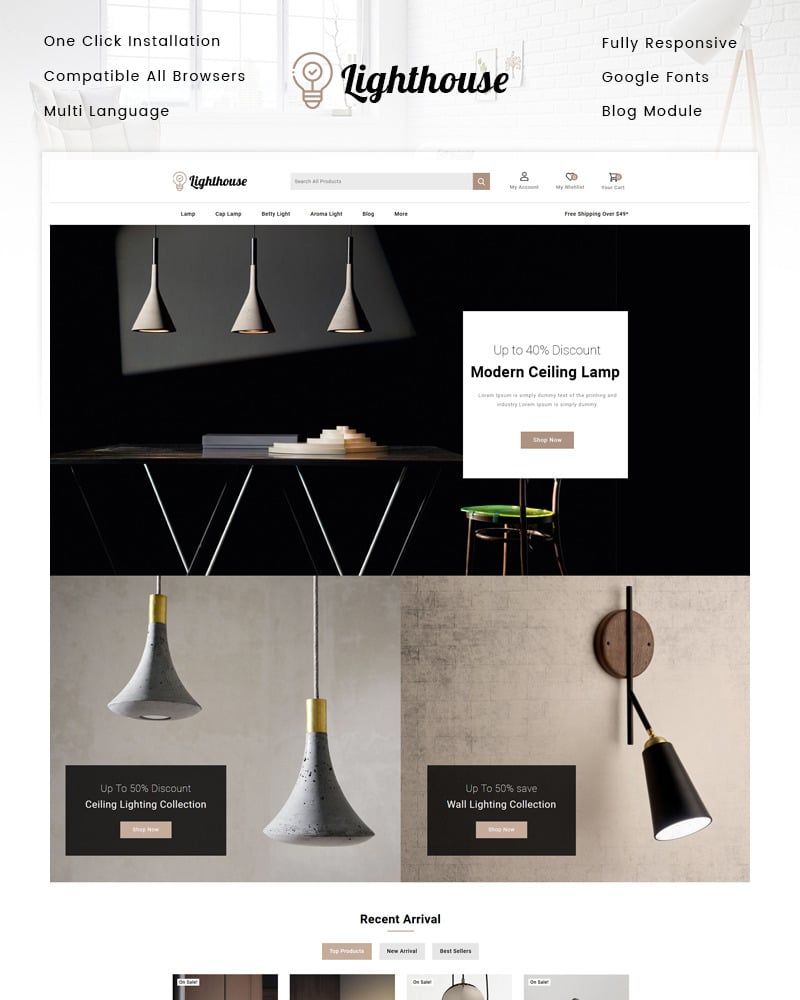 LightHouse - Lighting Store PrestaShop Theme #97207
