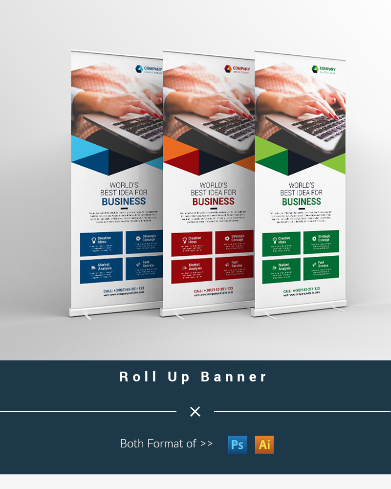 Roll Up Banner - Corporate Identity Template