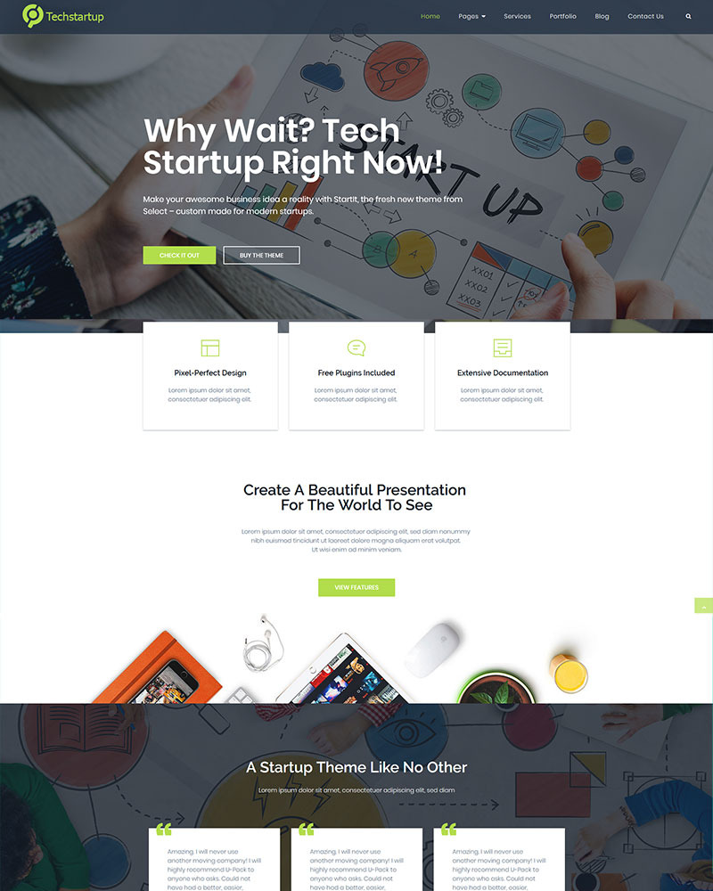 Tech startup innovations WordPress Theme - TemplateMonster