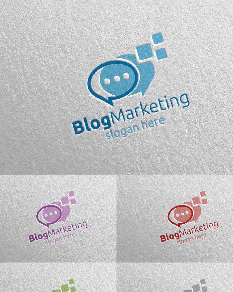 Blog Digital Marketing Financial Advisor 70 Logo Template
