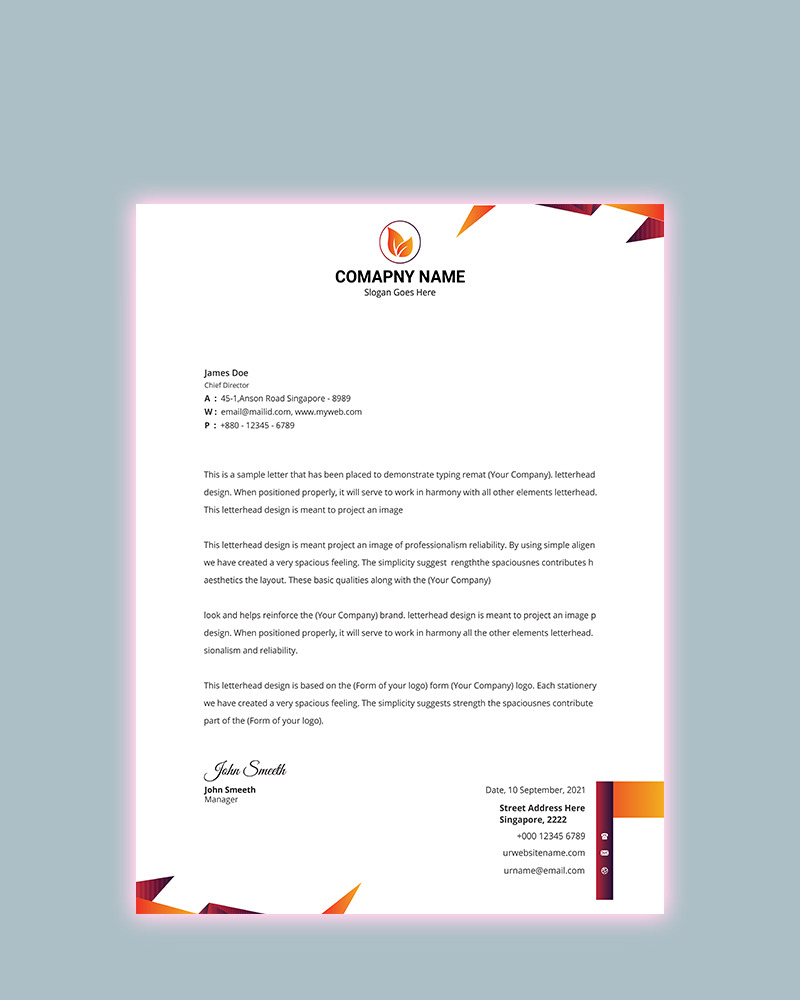 Modern Letterhead Professional Brand - Corporate Identity Template