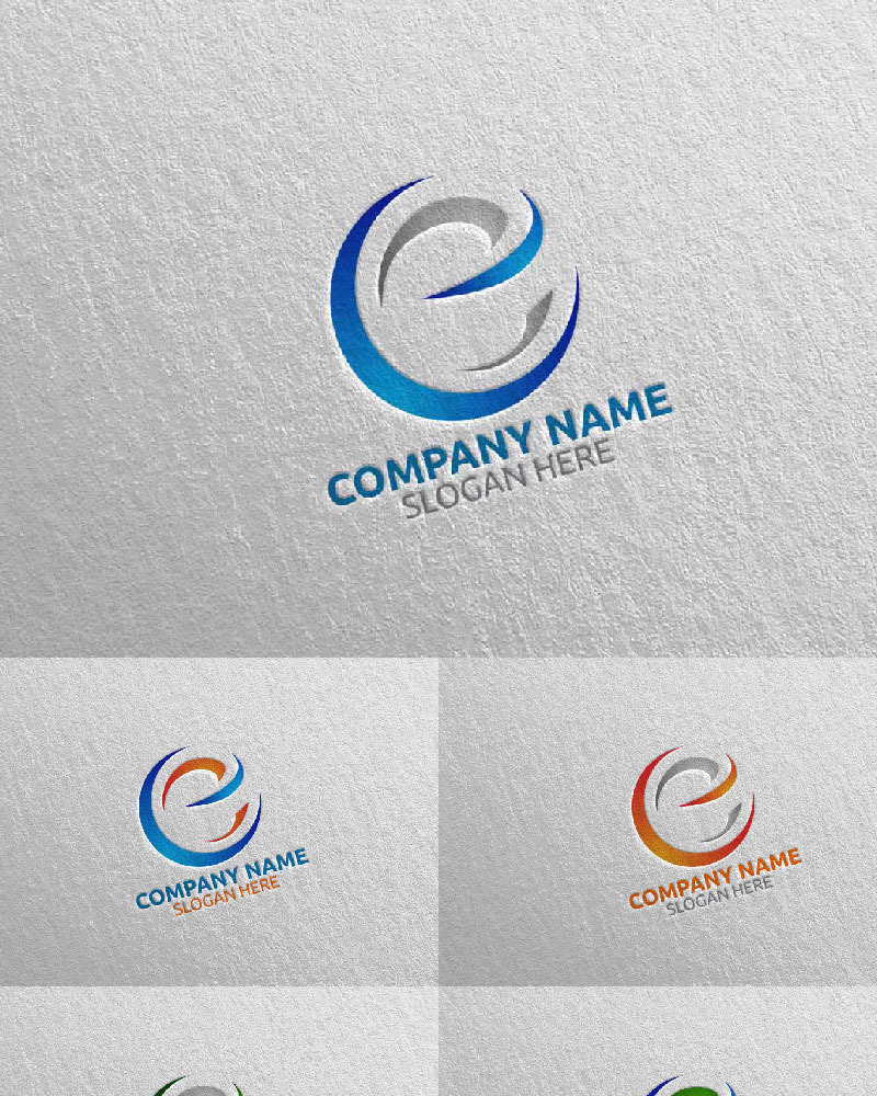Letter E Design 11 Logo Template #97545 - TemplateMonster