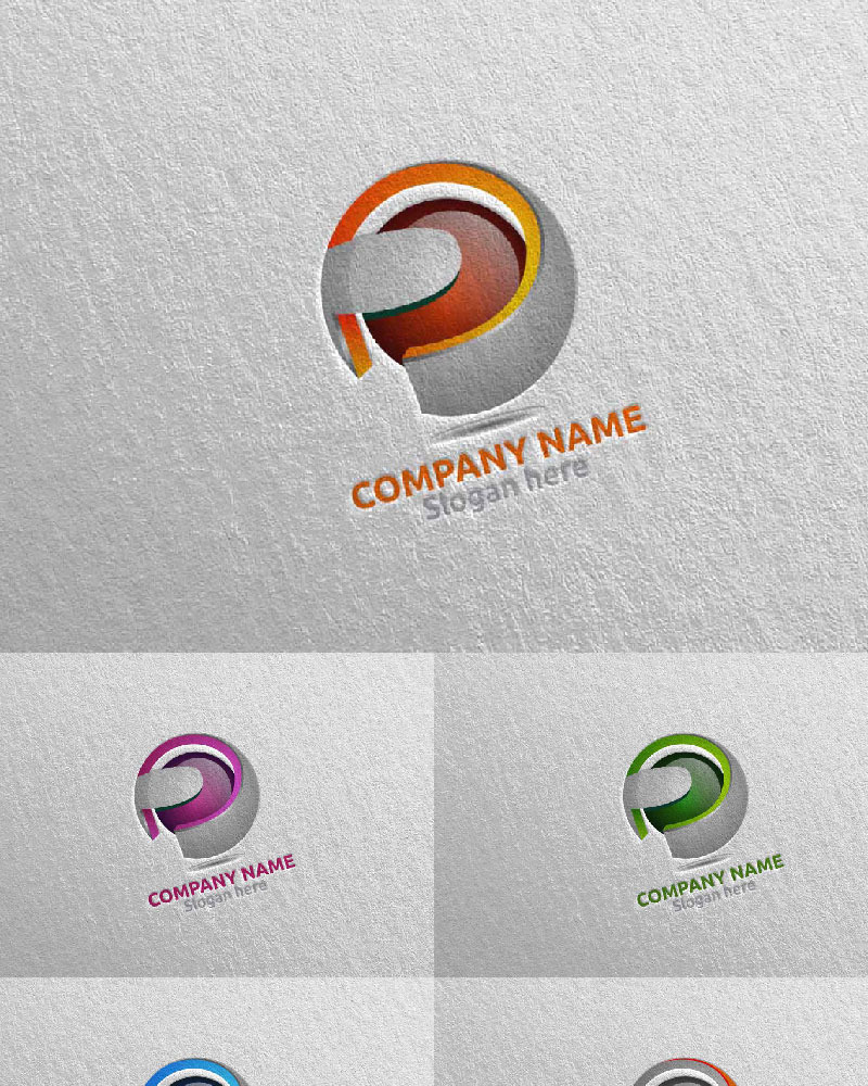 Letter P Design 24 Logo Template #97563 - TemplateMonster