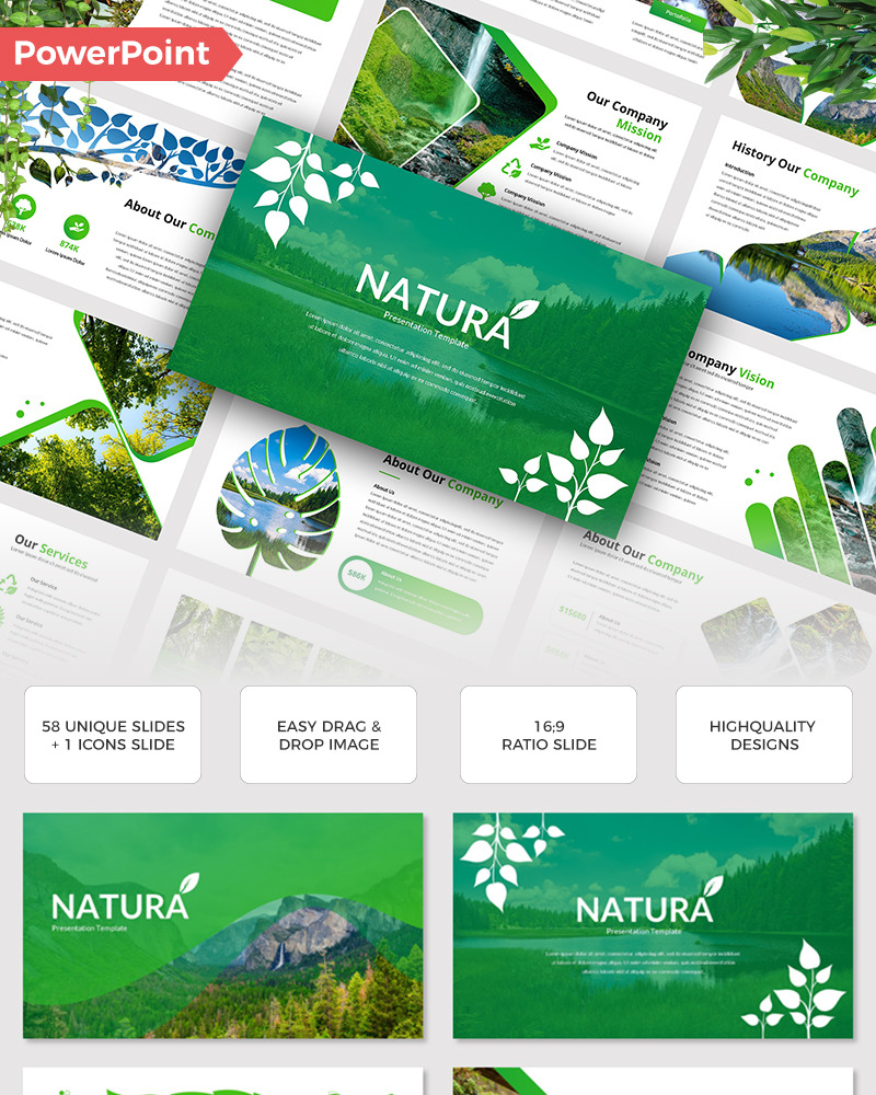 Natura PowerPoint template #97572 - TemplateMonster