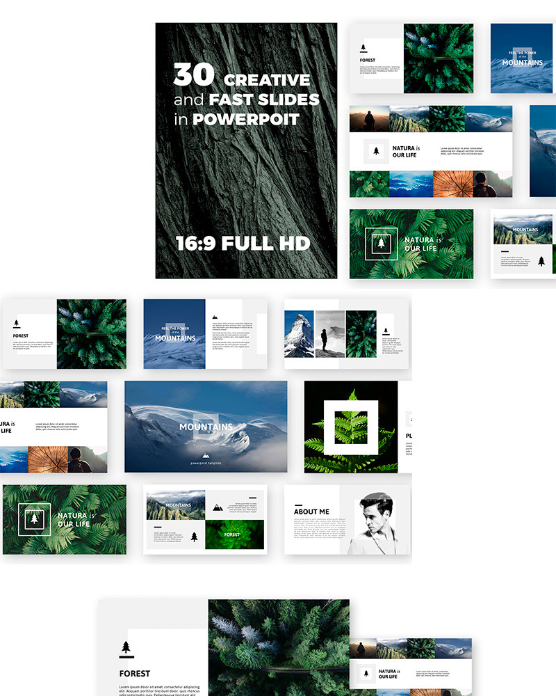30 Creative and Fast Slides PowerPoint template