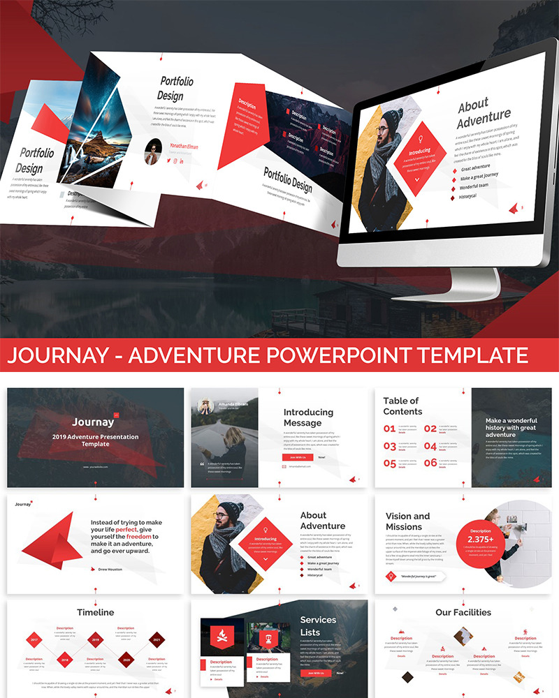 Journay - Adventure PowerPoint template - TemplateMonster