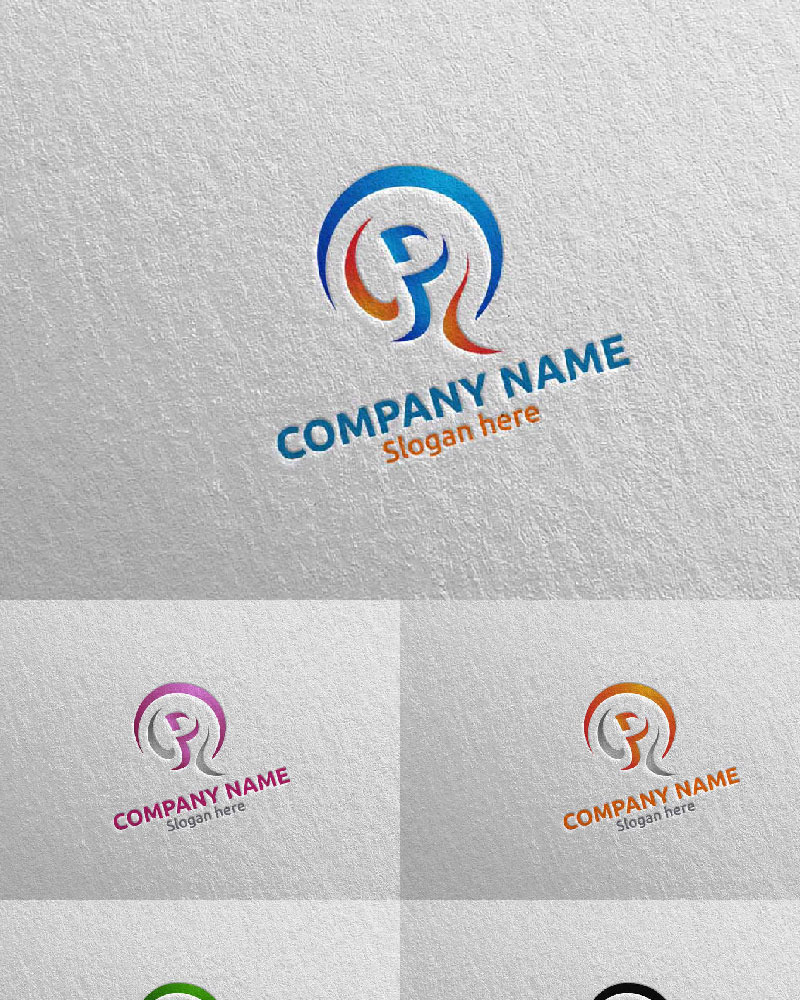 Letter P Design 62 Logo Template #97625 - TemplateMonster
