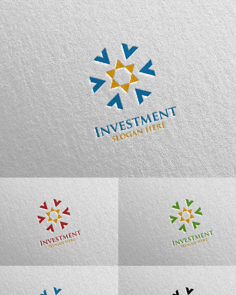 Investment Marketing Financial 3 Logo Template