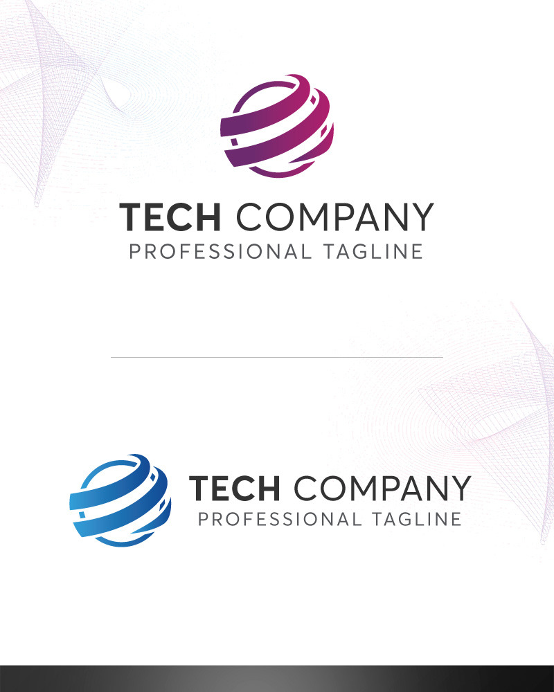 Tech Company Logo Template #97800 - TemplateMonster