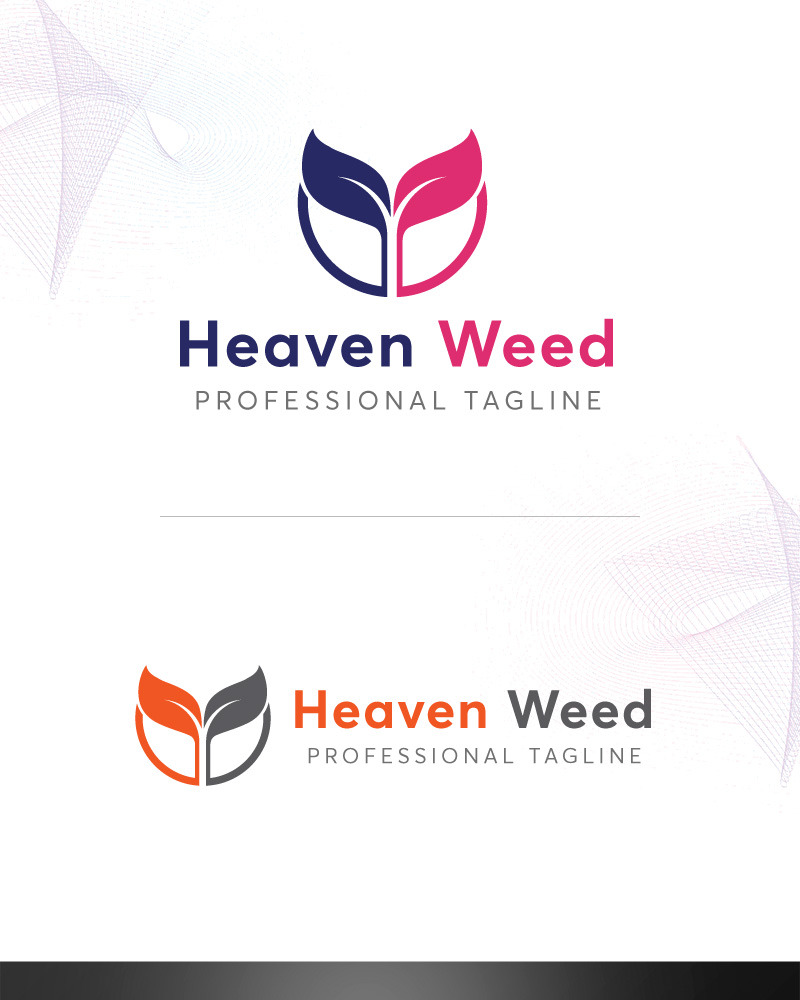Modèle de logo Heaven Weed #97905 - TemplateMonster