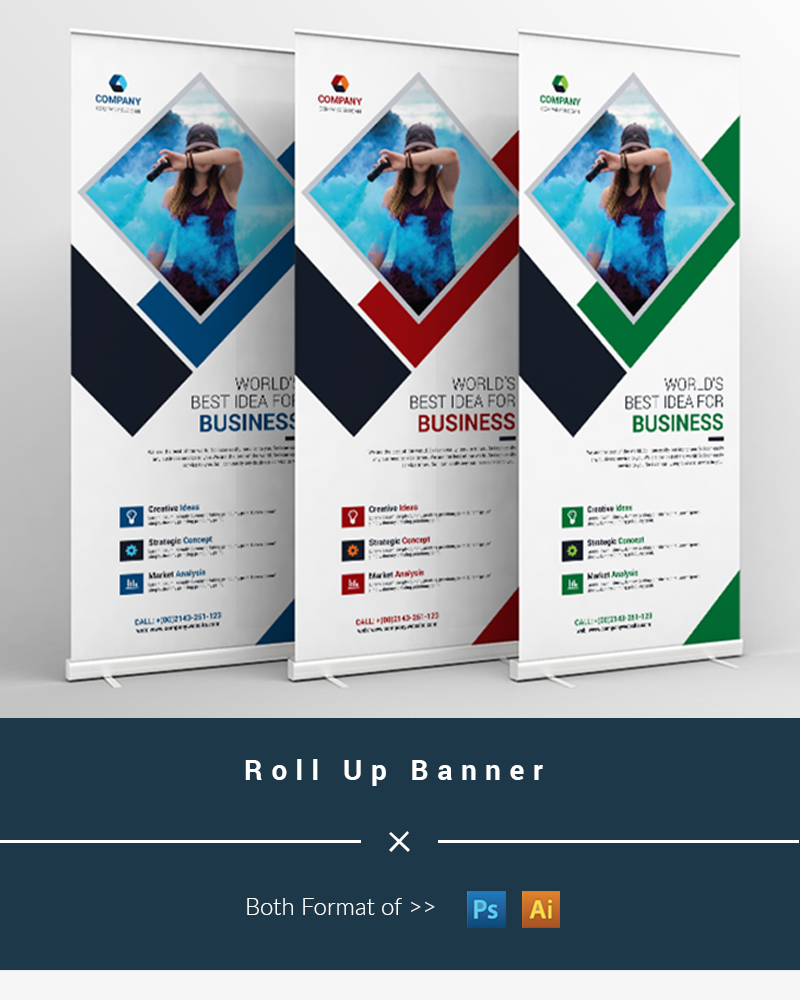 Roll Up Banner - Corporate Identity Template