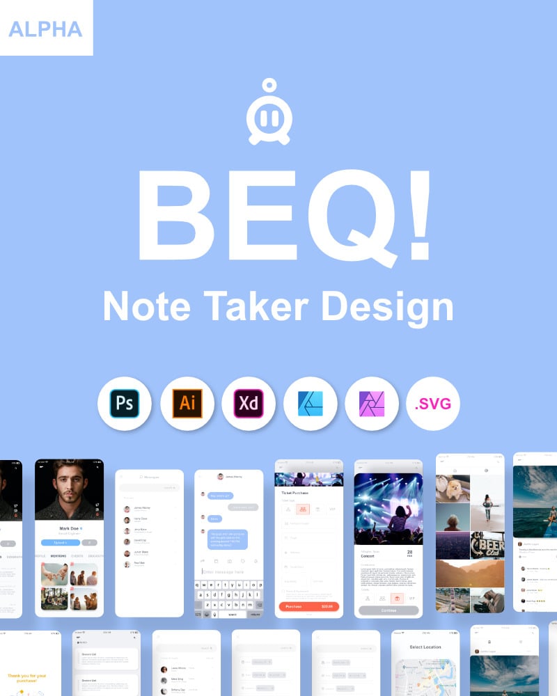 BEQ Note Taker Alpha UI Elements #98178 - TemplateMonster