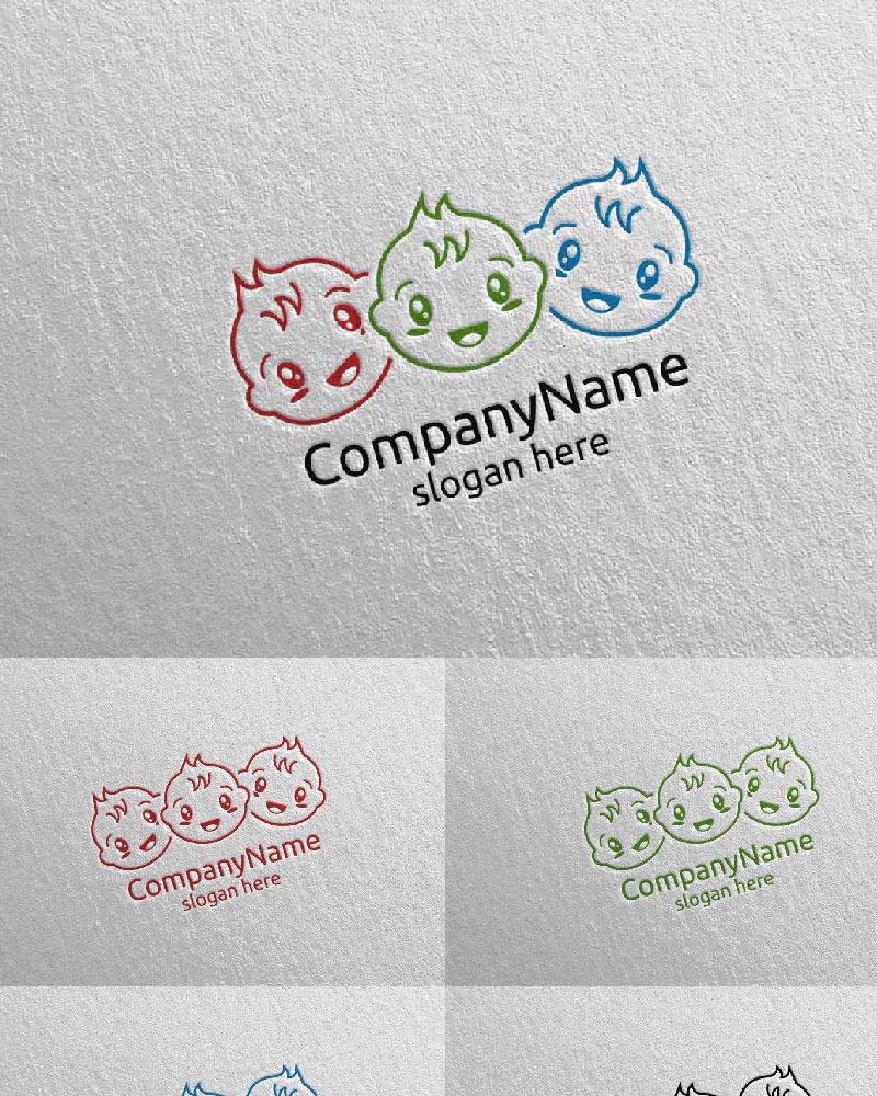 Cute Baby Smile Logo Template #98192 - TemplateMonster